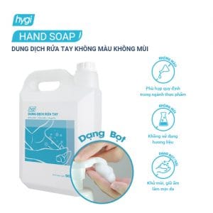 Dung Dịch Rửa Tay Hygi Hand Soap, Không Màu, Không Mùi, Dạng Bọt - hygi.vn